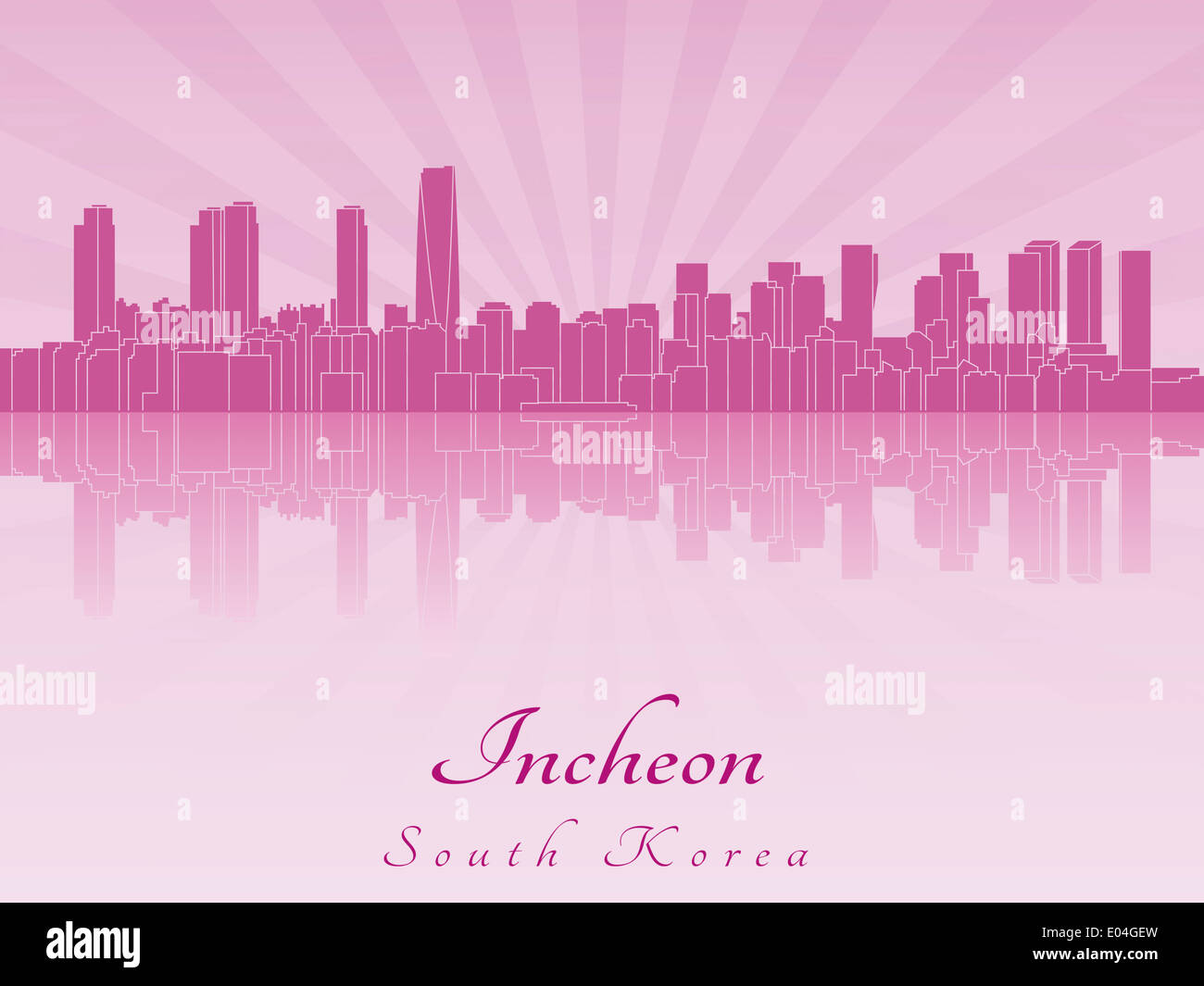 South korea incheon outline hi-res stock photography and images - Alamy