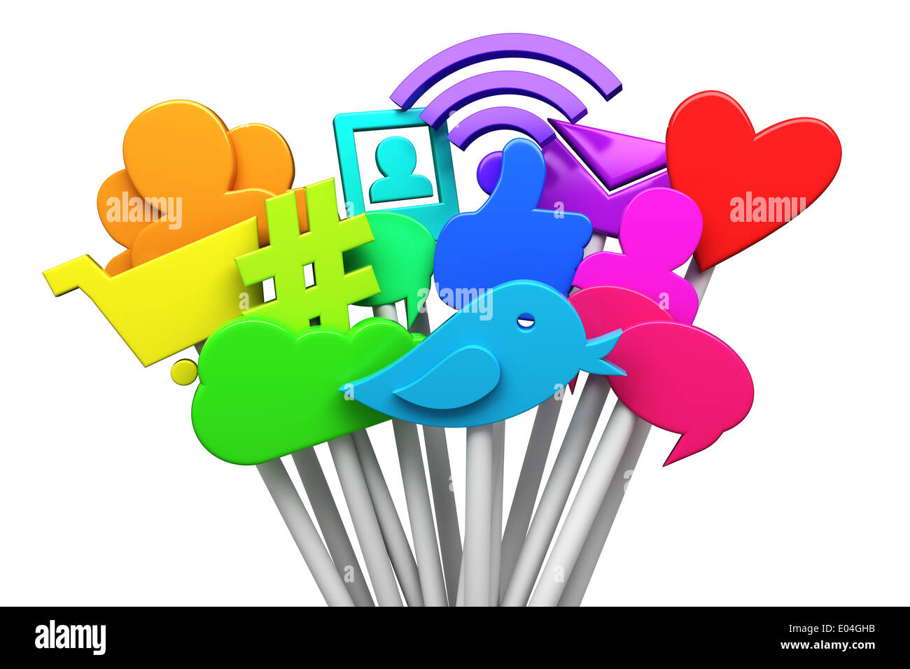Social media symbols Stock Photo - Alamy