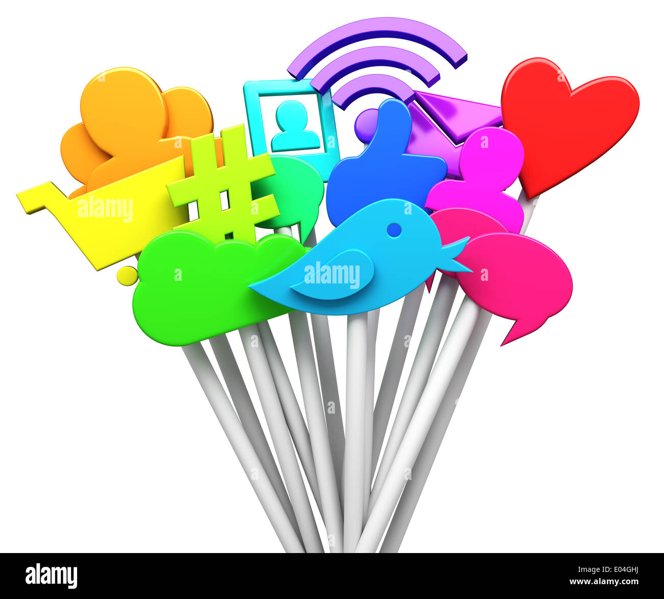 Social media symbols Stock Photo - Alamy