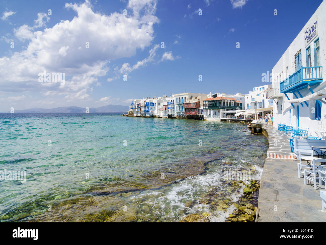 Little Venice, Mykonos, Cyclades, Greece Stock Photo - Alamy