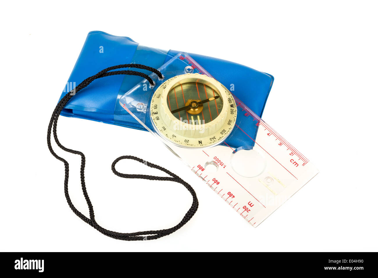 old touristic handheld compass on isolated on white Stock Photo - Alamy