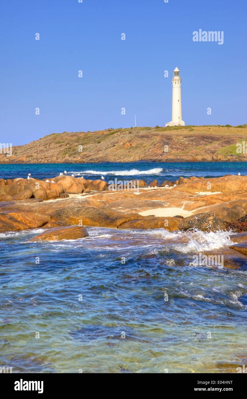 Cape Leeuwin Lighthouse, at the south-western tip of Australia, where ...