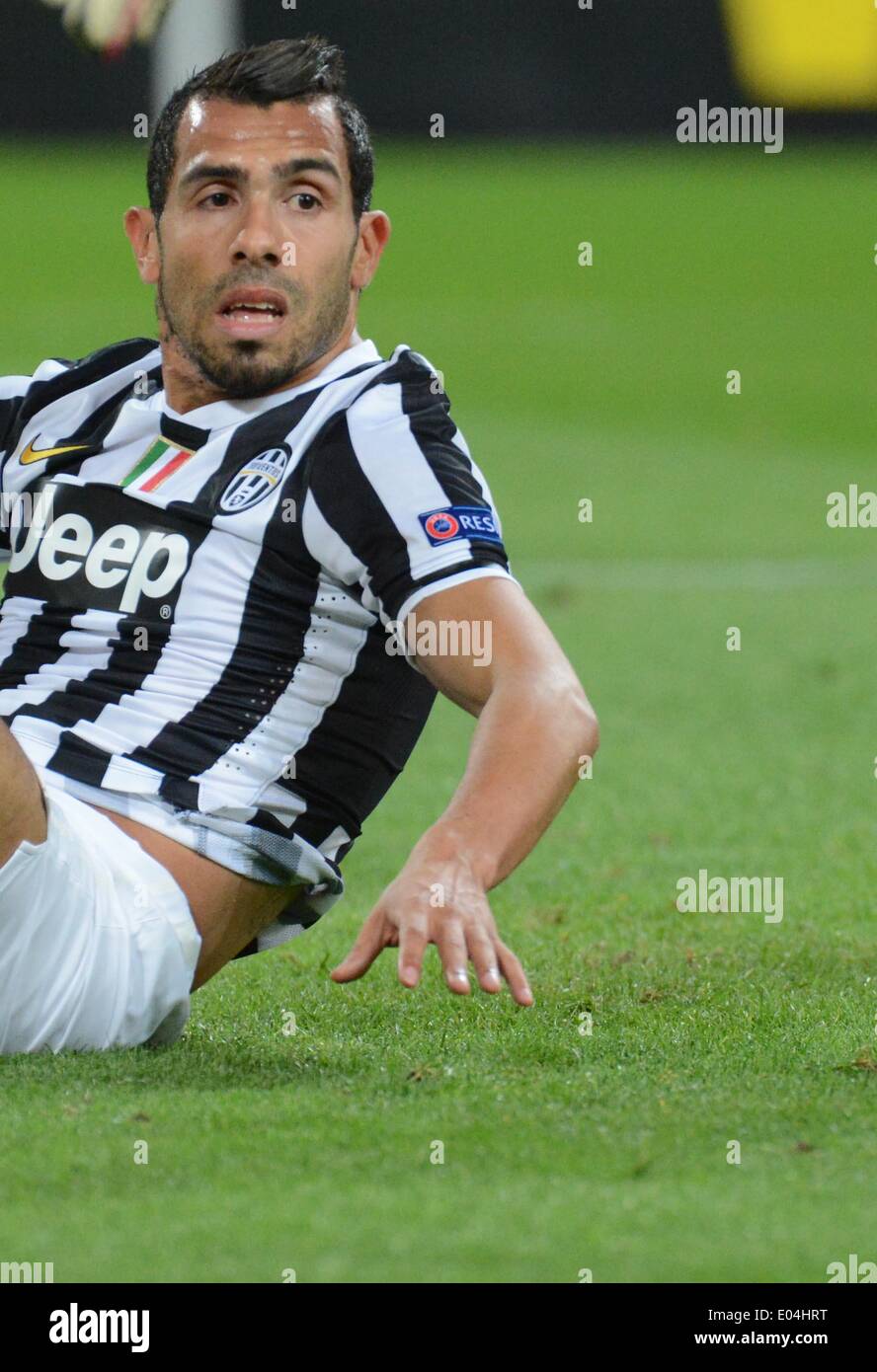Turin, Italy. 1st May, 2014. Carlos Tévez of Juventus during the UEFA ...