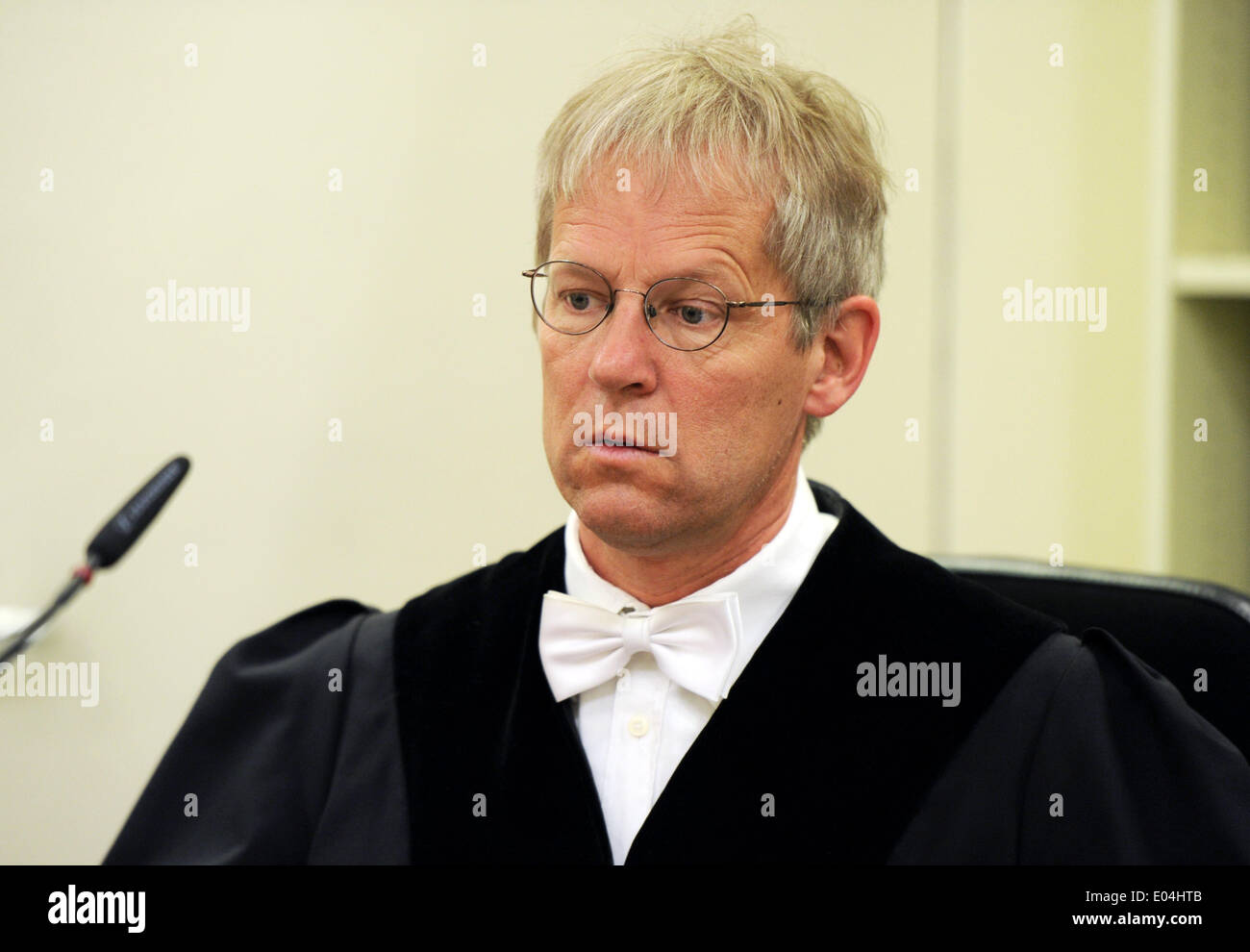 Munich, Germany. 02nd May, 2014. Peter Noll, presiding judge in the ...