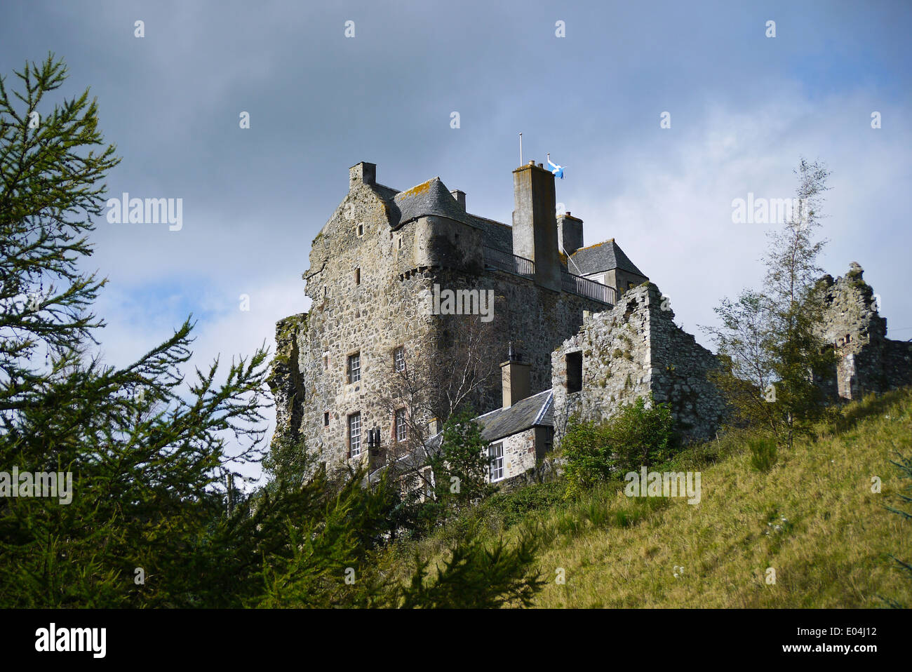 View of Neidpath Castle Stock Photo - Alamy