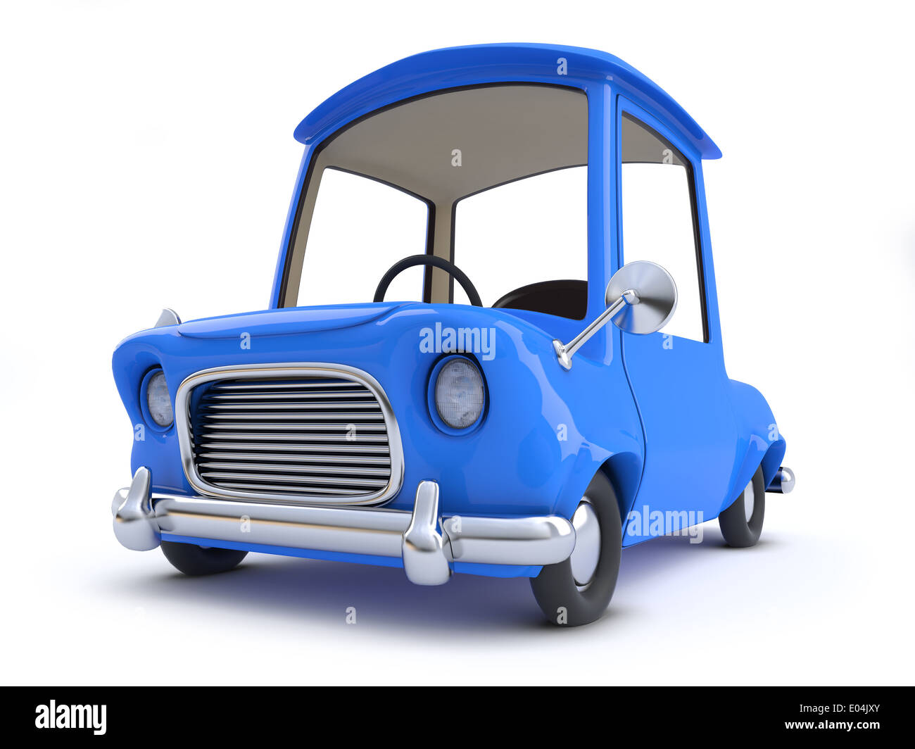 3d Cartoon blue car Stock Photo - Alamy