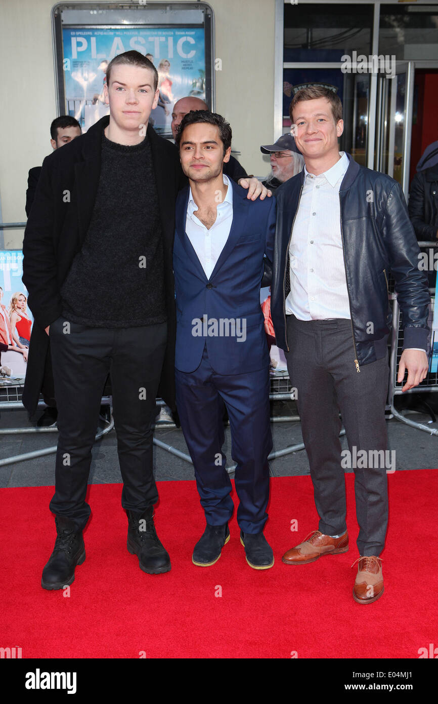 Will Poulter, Sebastian de Souza and Ed Speleers arrives for the ...