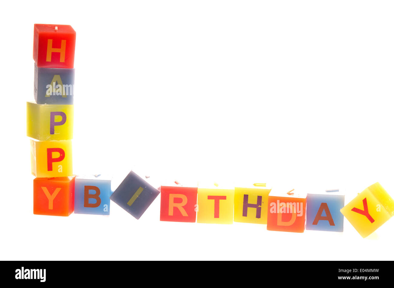 colorful happy birthday cubes Stock Photo - Alamy