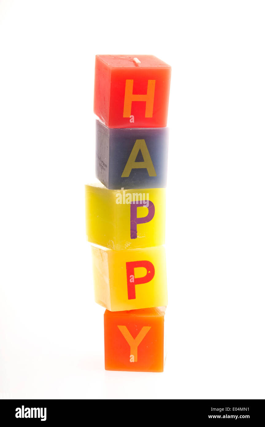 colorful happy birthday cubes Stock Photo - Alamy