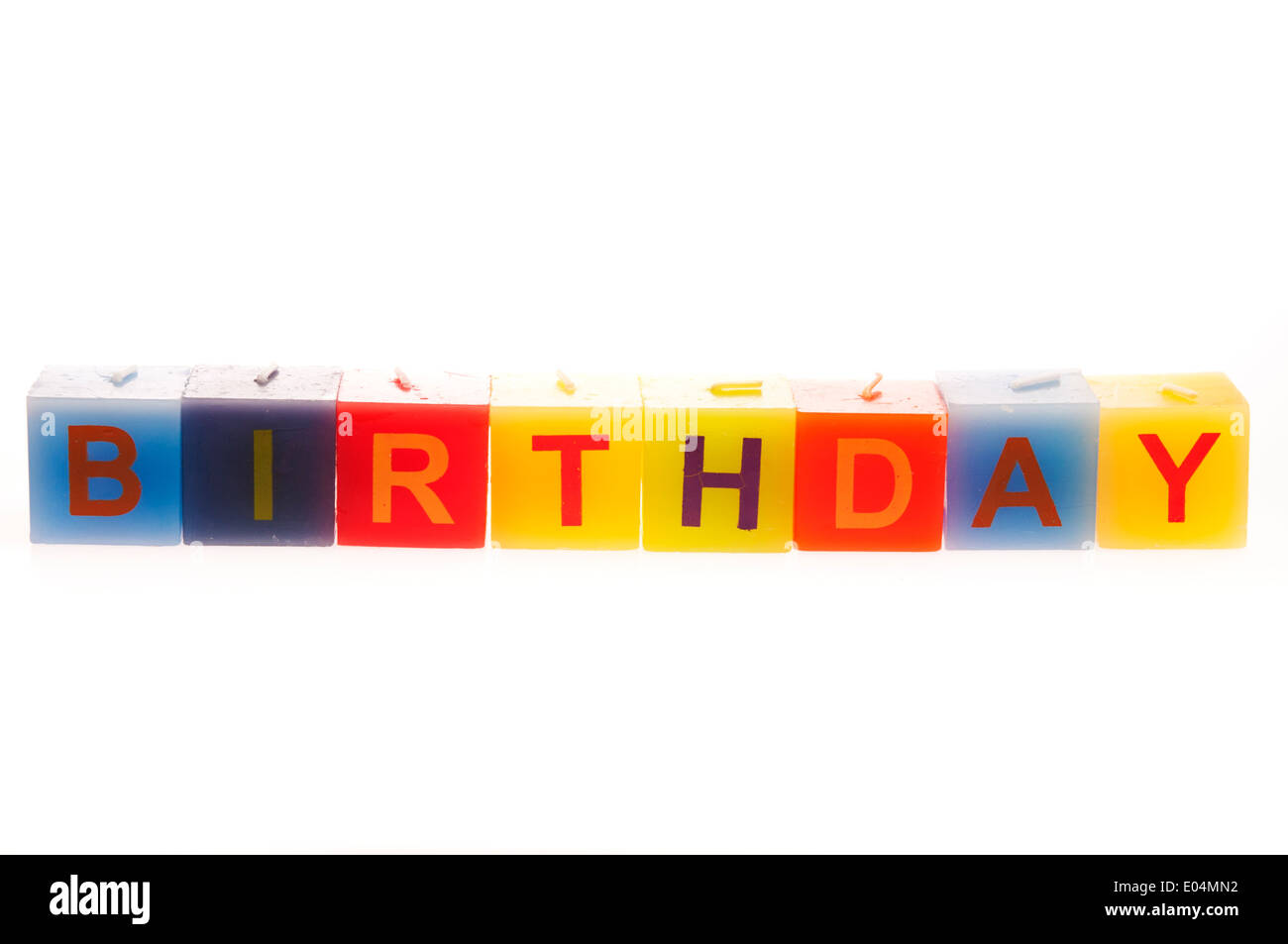 colorful happy birthday cubes Stock Photo - Alamy