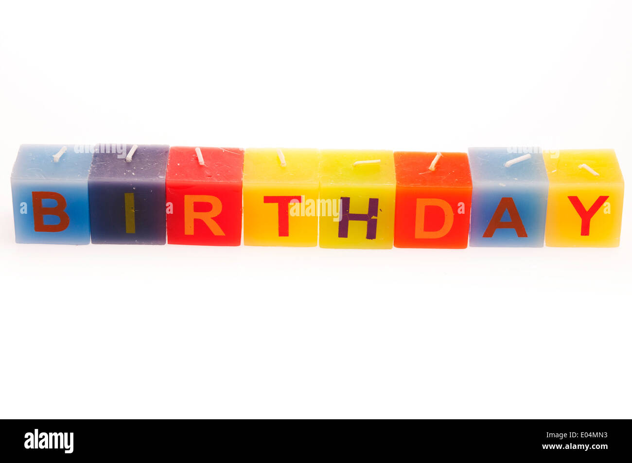 colorful happy birthday cubes Stock Photo - Alamy