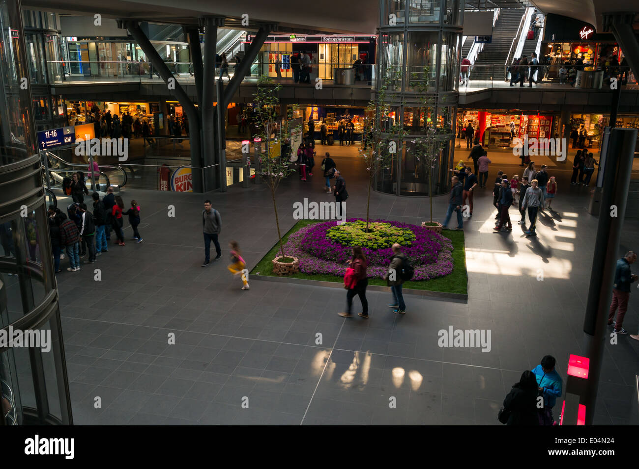 Passengers at Berlin Central Station. The central station of Berlin ...