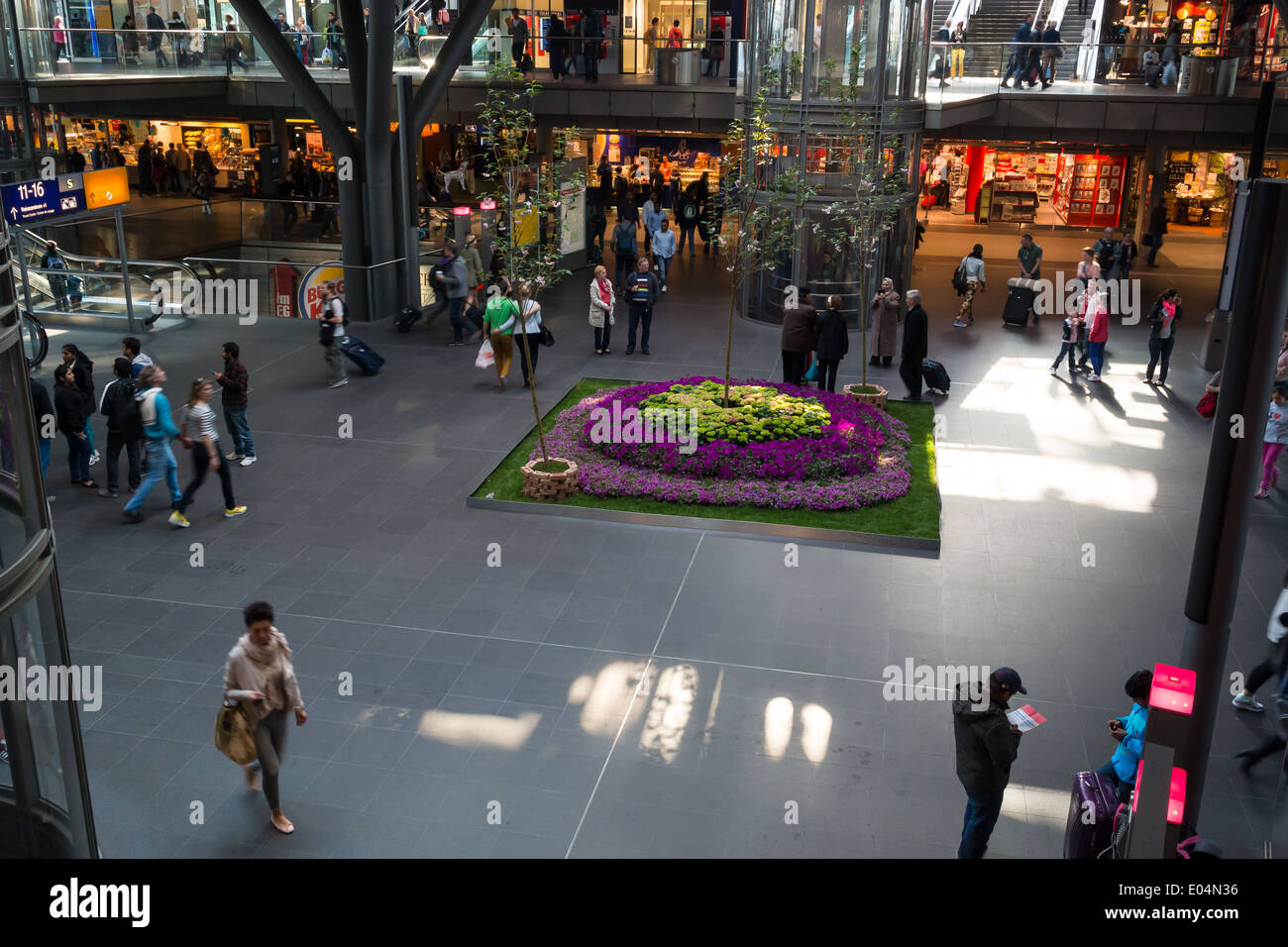 Passengers at Berlin Central Station. The central station of Berlin ...