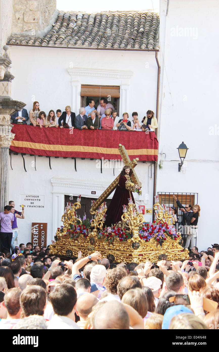 Holy Week procession on Good Friday in the town of Priego de Cordoba ...