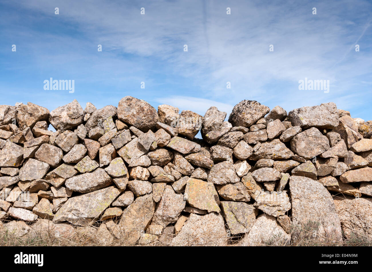 Old stone wall in the ranch Stock Photo - Alamy