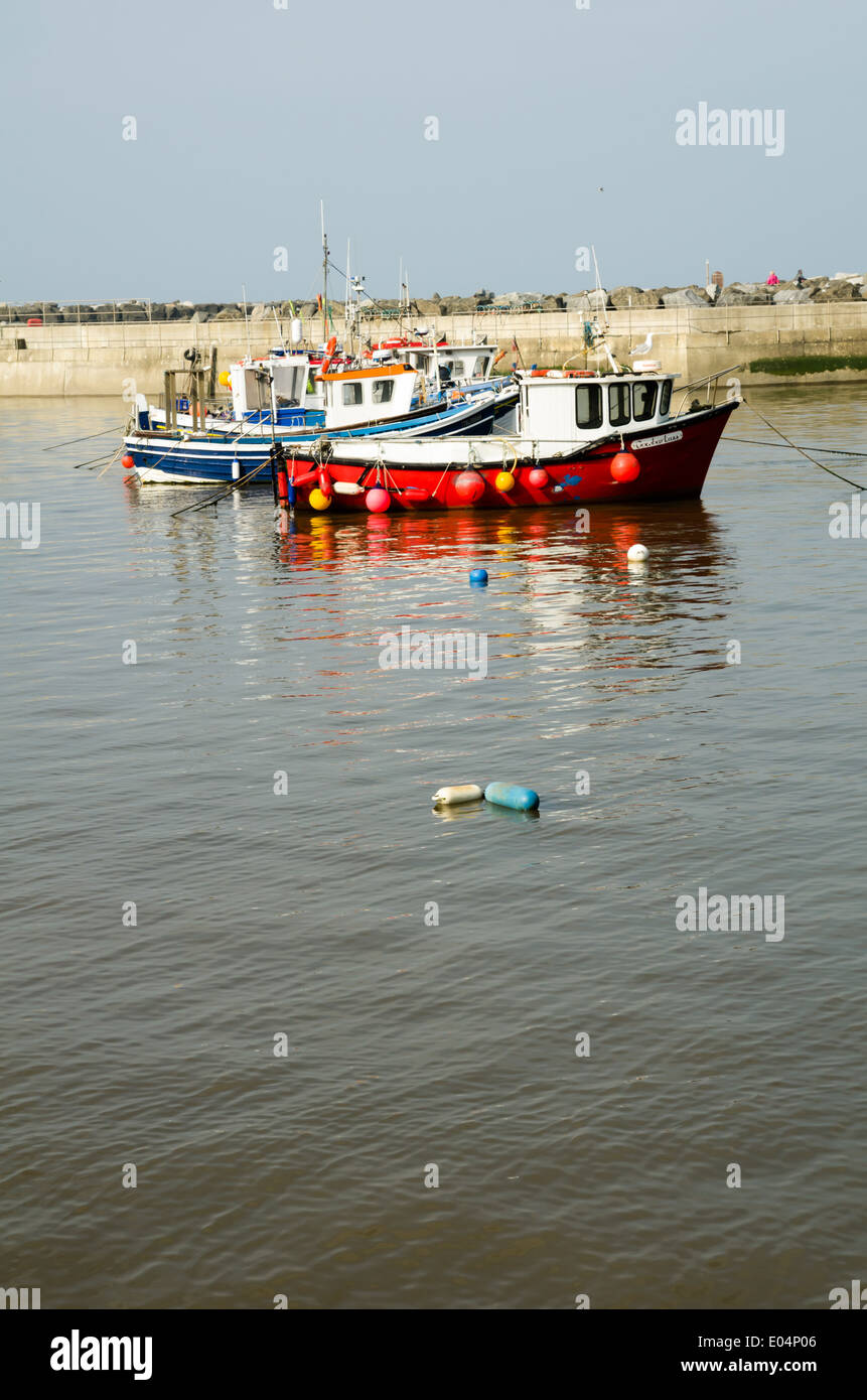 Boats in the harbour at Whitby Stock Photo - Alamy