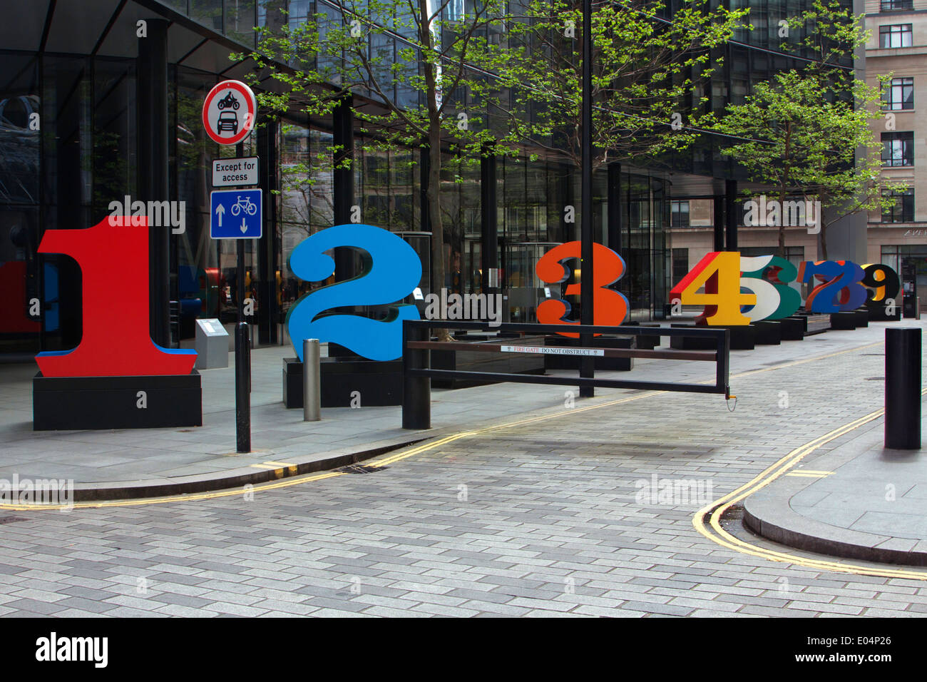 Large colourful numbers, 1 - 9, outside Lloyd's of London Stock Photo ...