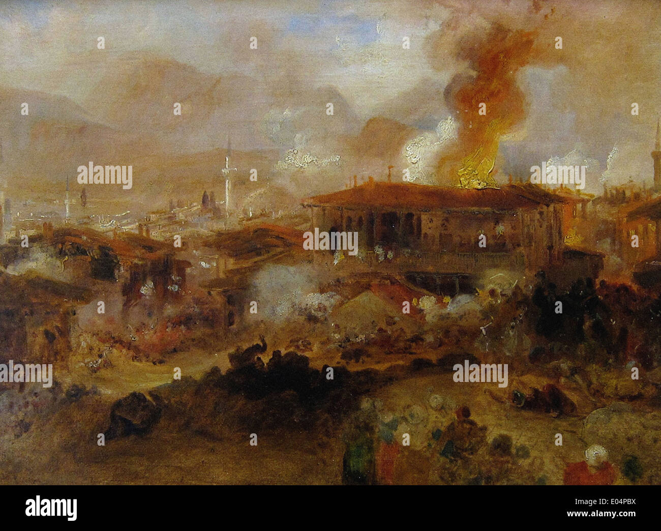 Joseph Mallord William Turner Fire in Constantinople Stock Photo - Alamy