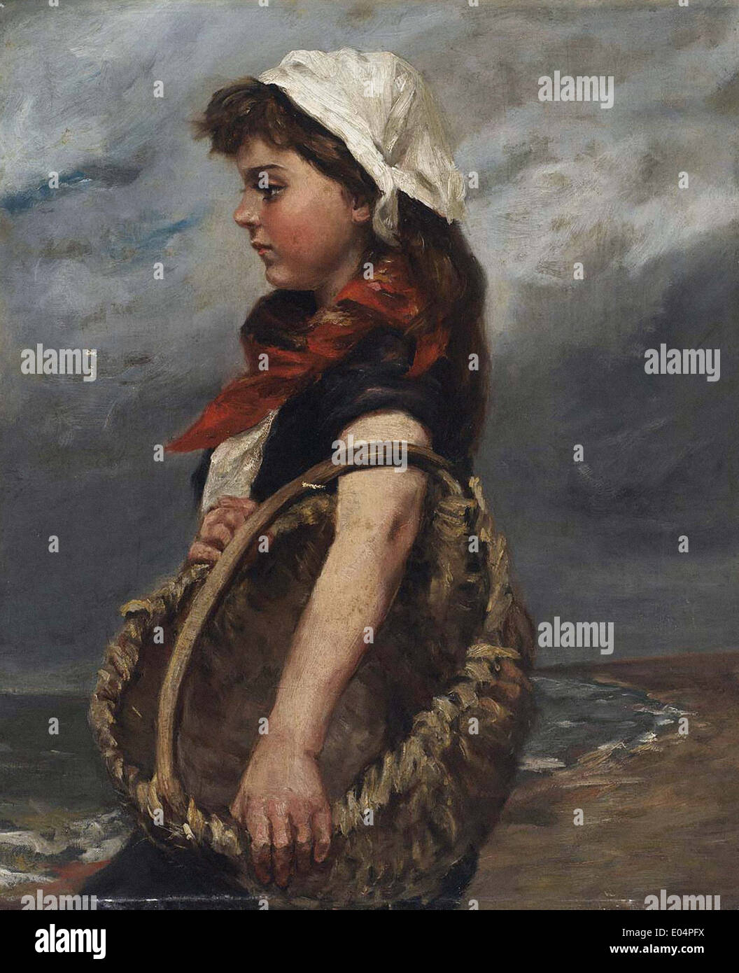 Alice Pike Barney Girl with Basket Stock Photo - Alamy
