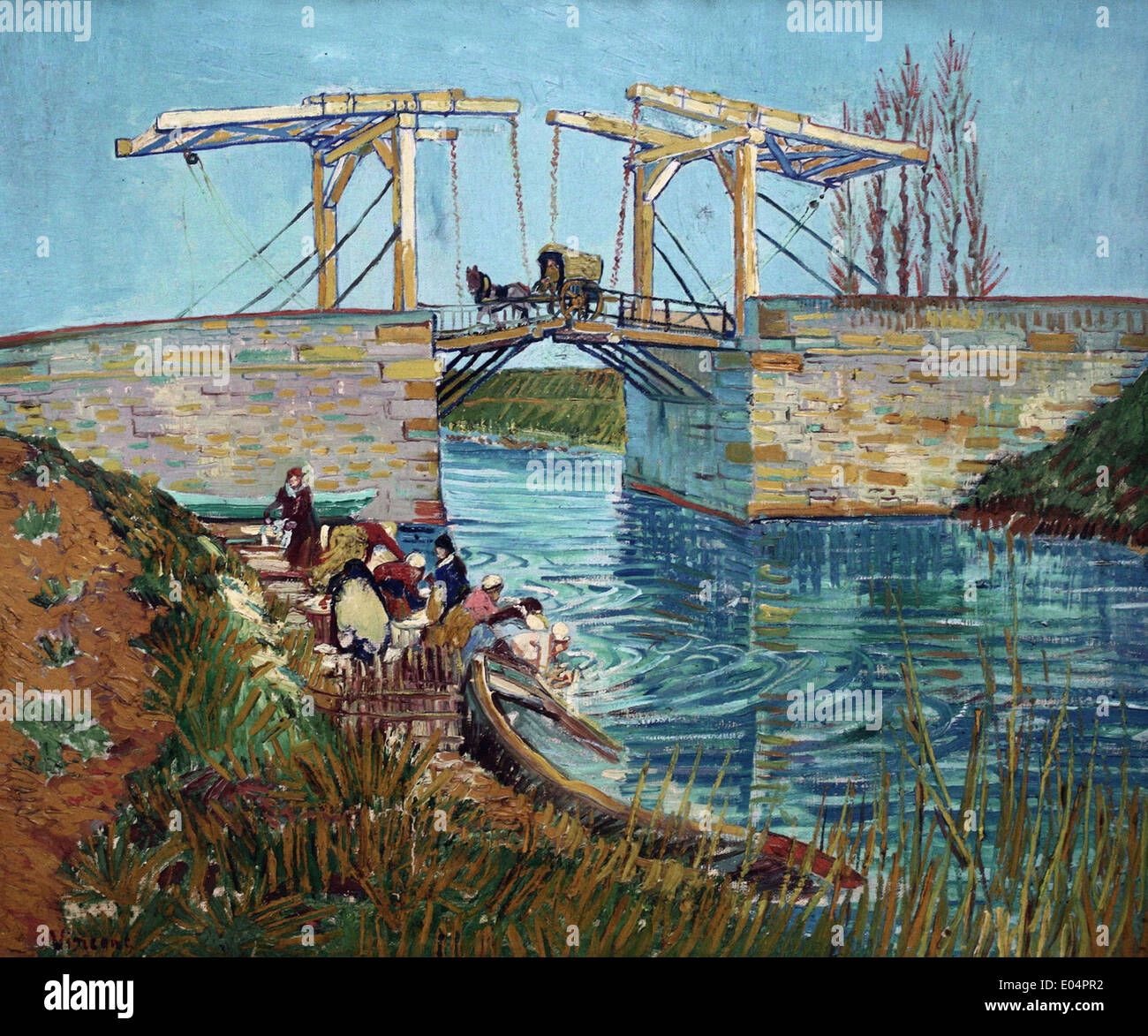 Painting vincent van gogh langlois bridge at hi-res stock photography ...