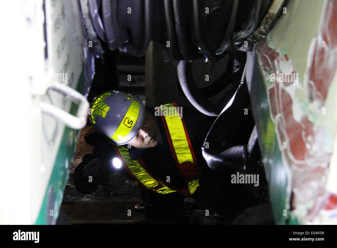 Seoul, South Korea. 2nd May, 2014. A mechanic works to restore the ...