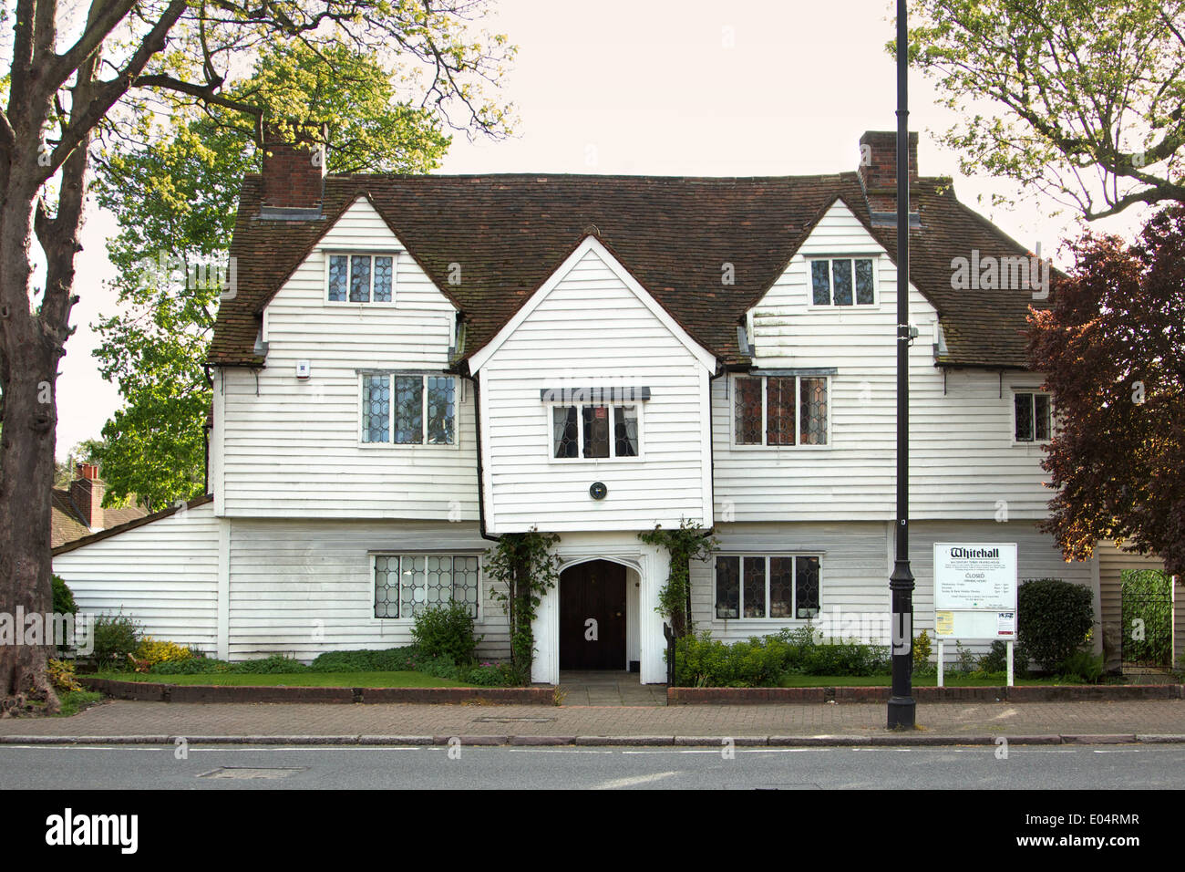 "Whitehall - a 16th century timber-framed house in Cheam, Surrey Stock ...