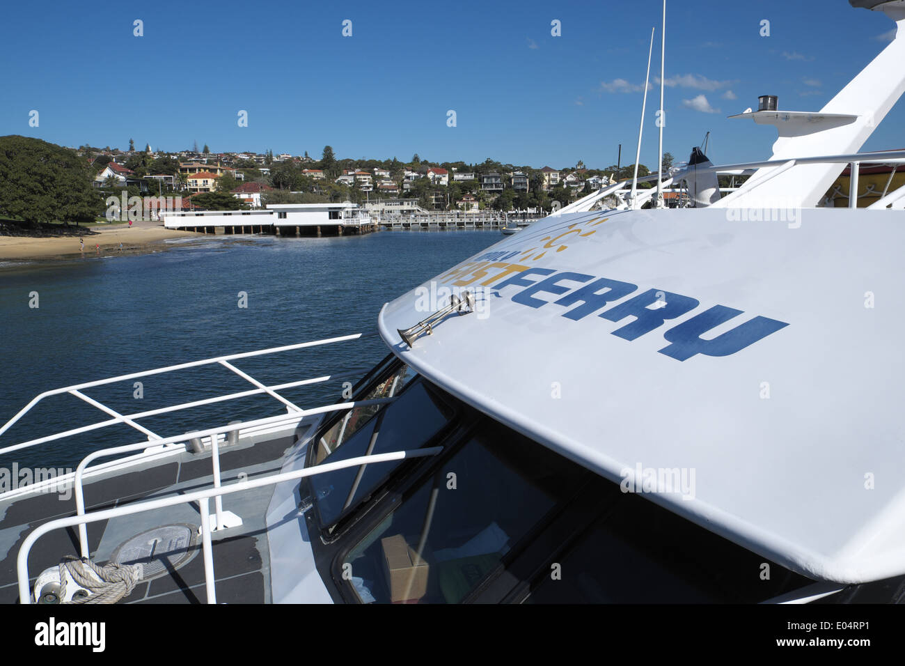 sydney manly fast ferry arrives at Watsons bay in sydney eastern ...