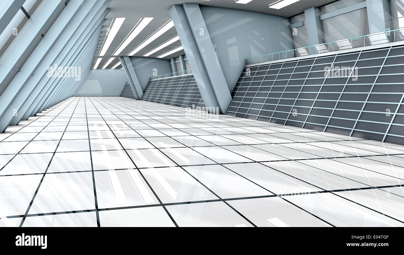 An empty airport. Architecture visualization Stock Photo - Alamy