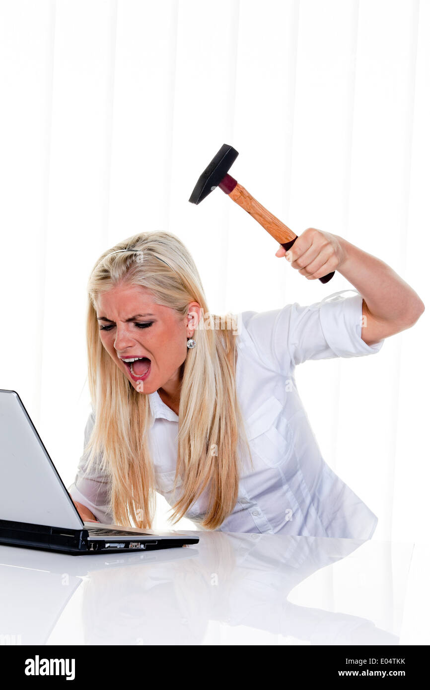 Hammer and lapt hi-res stock photography and images - Alamy