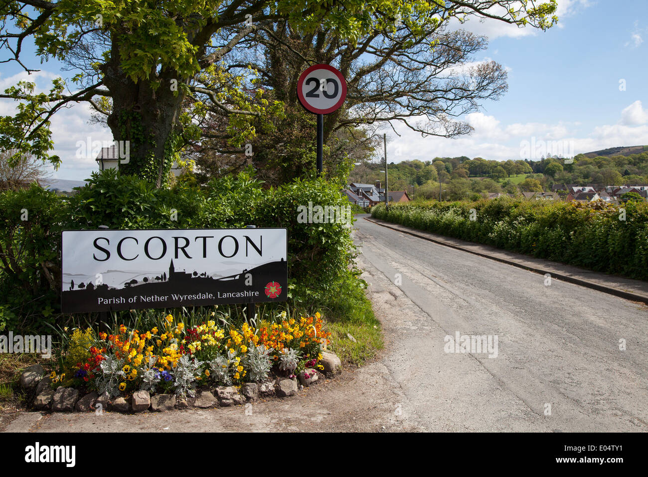 Scorton, Lancashire 2nd May, 2014. Parish of Nether Wyresdale boundary ...