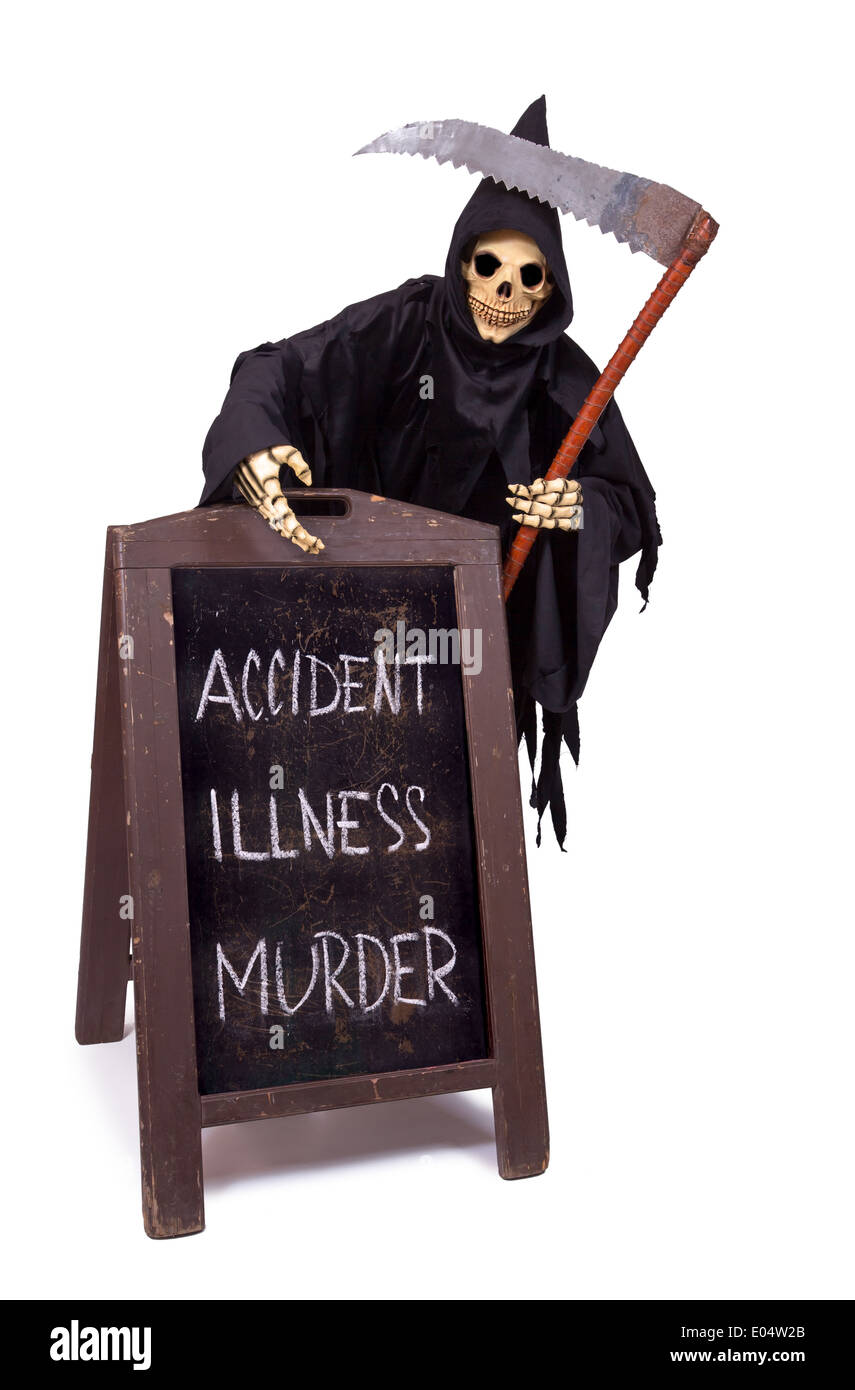 Grim reaper scythe on Cut Out Stock Images & Pictures - Alamy