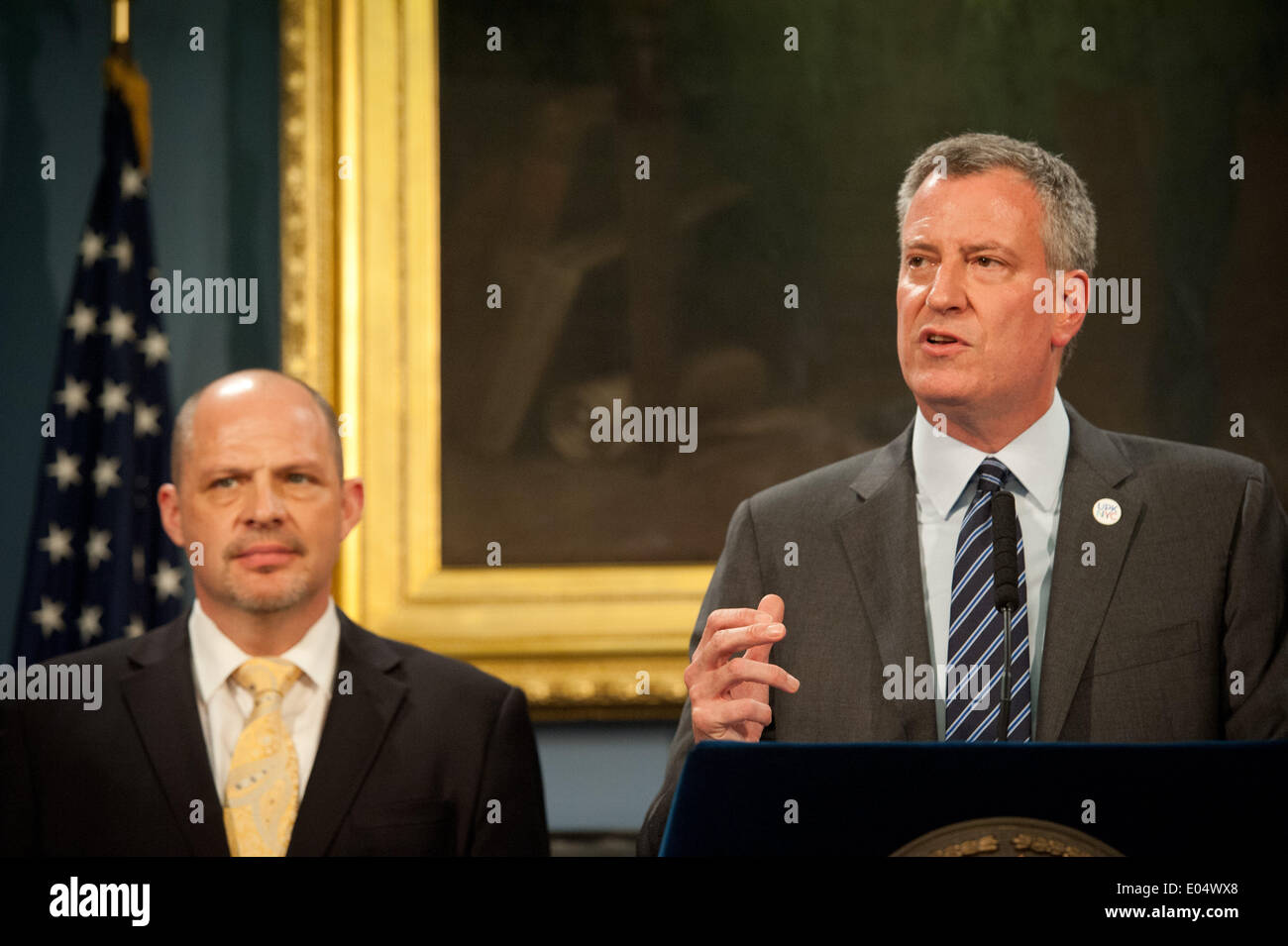 Manhattan, New York, USA. 1st May, 2014. UFT President MICHAEL MULGREW ...