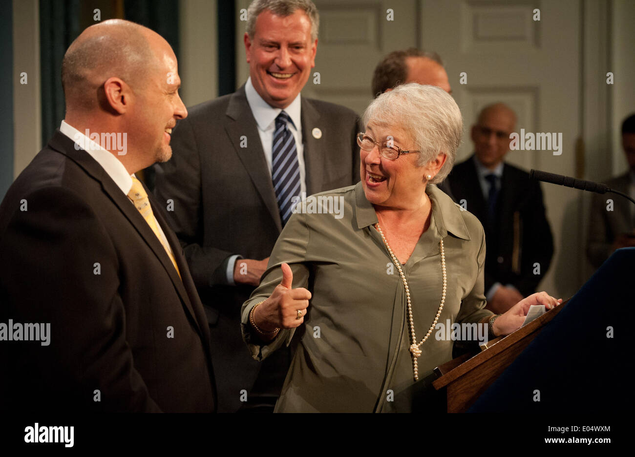 Manhattan, New York, USA. 1st May, 2014. UFT President MICHAEL MULGREW ...