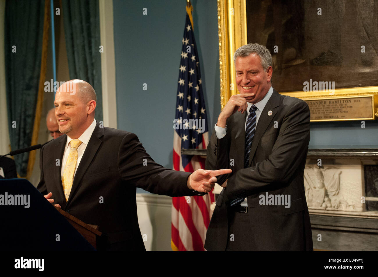 Manhattan, New York, USA. 1st May, 2014. UFT President MICHAEL MULGREW ...