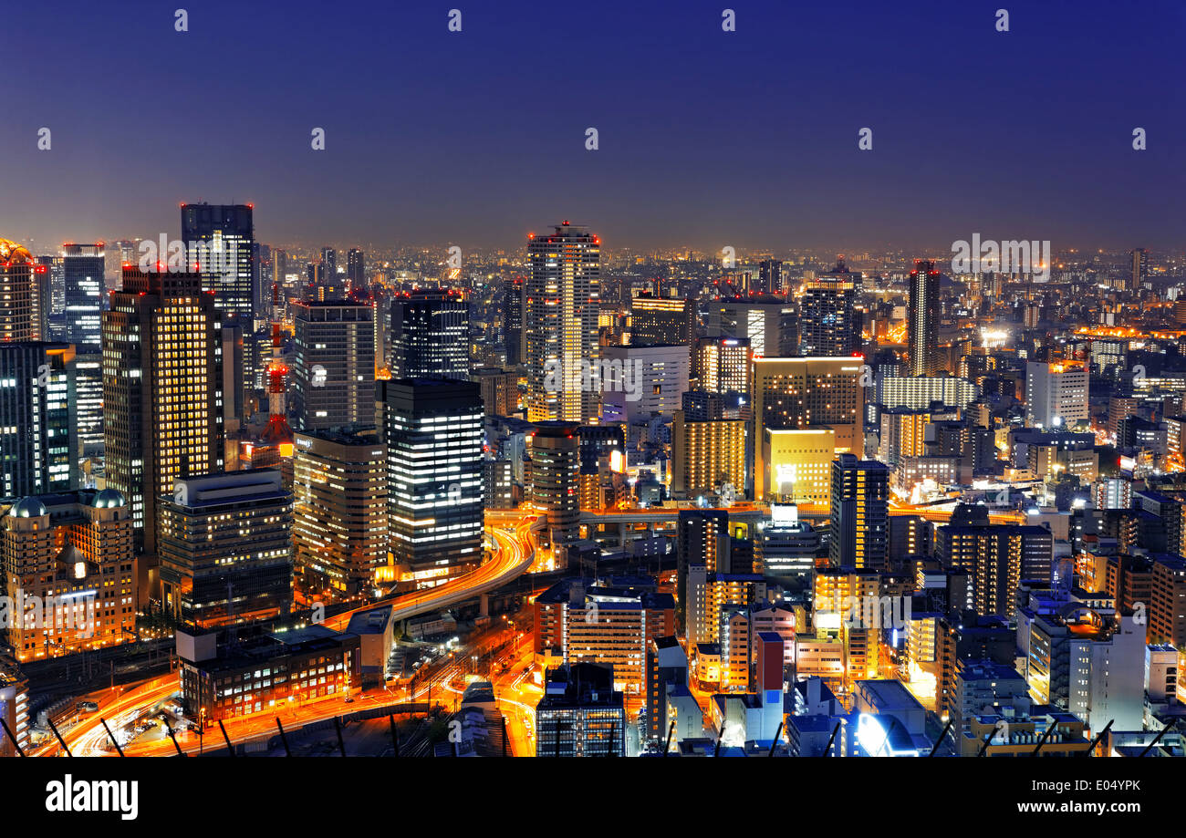Osaka castle illuminated night hi-res stock photography and images - Alamy