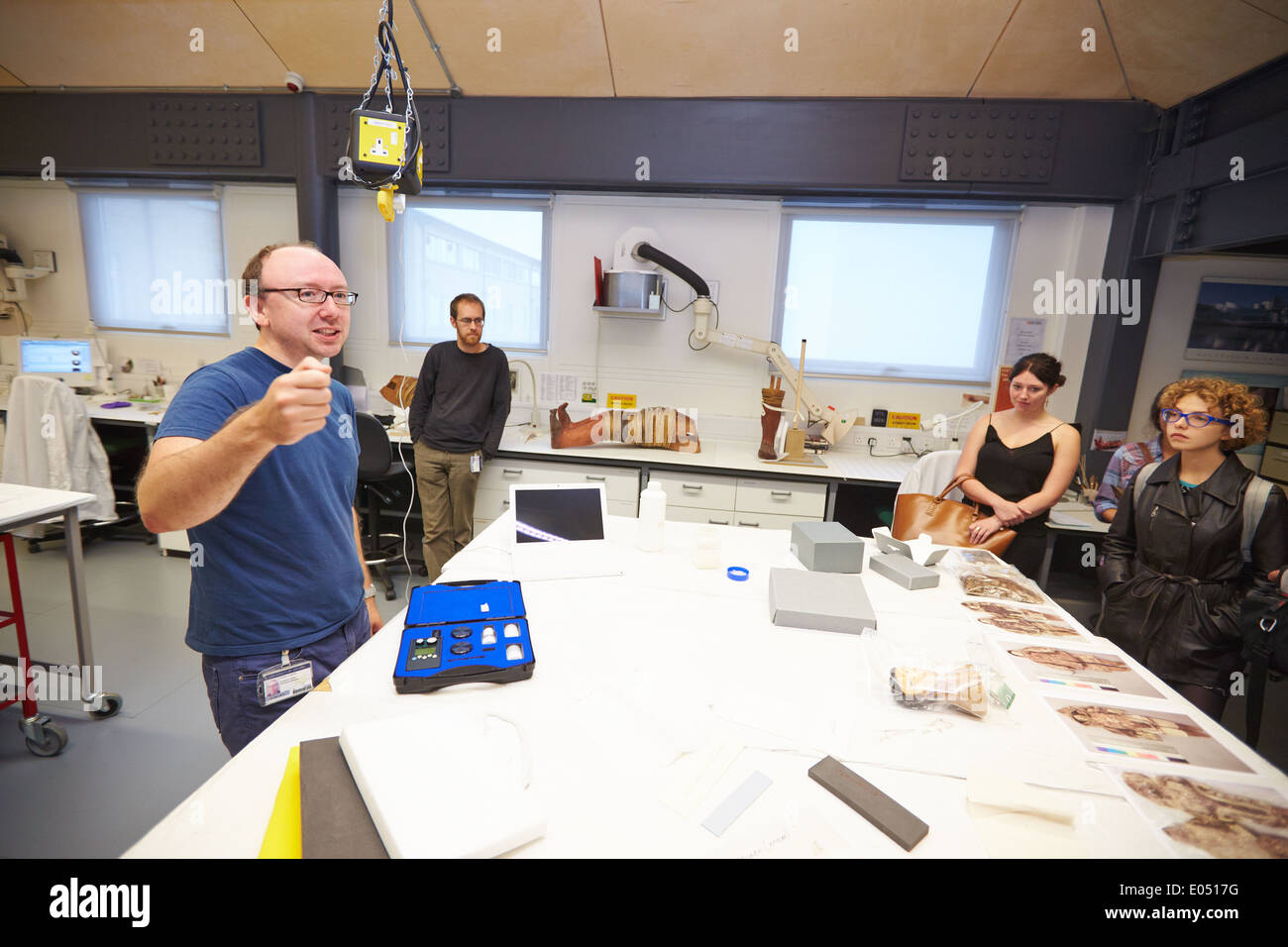 Andrew Hughes (left), conservator at the Pitt Rivers Museum ...
