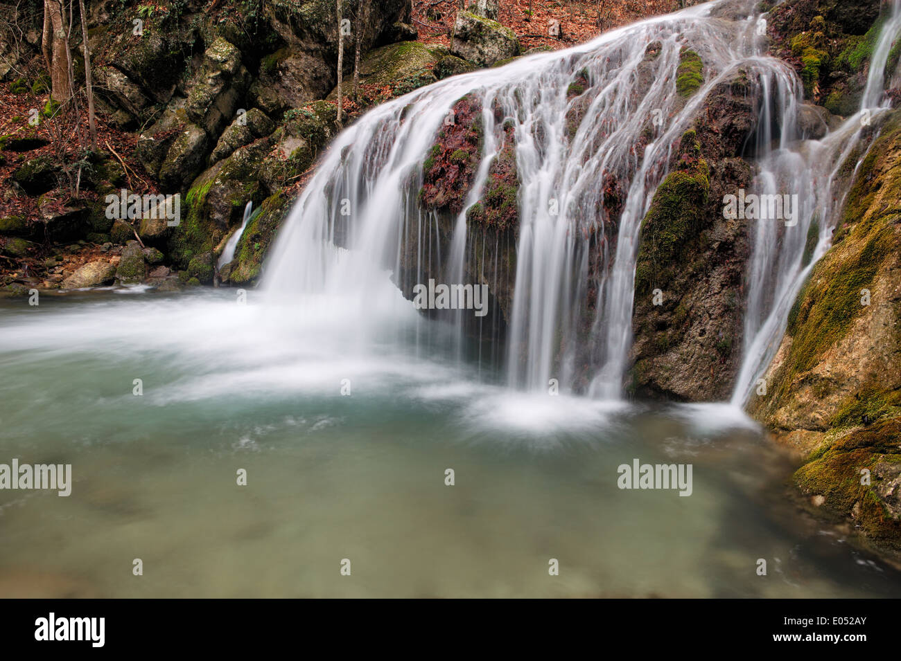 Forest waterfall, Crimea, Ukraine Stock Photo - Alamy