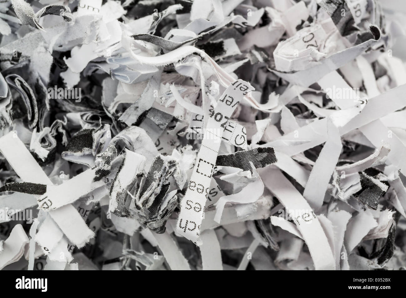 Paper shred, symbolic photo for data destruction, documentation and old ...