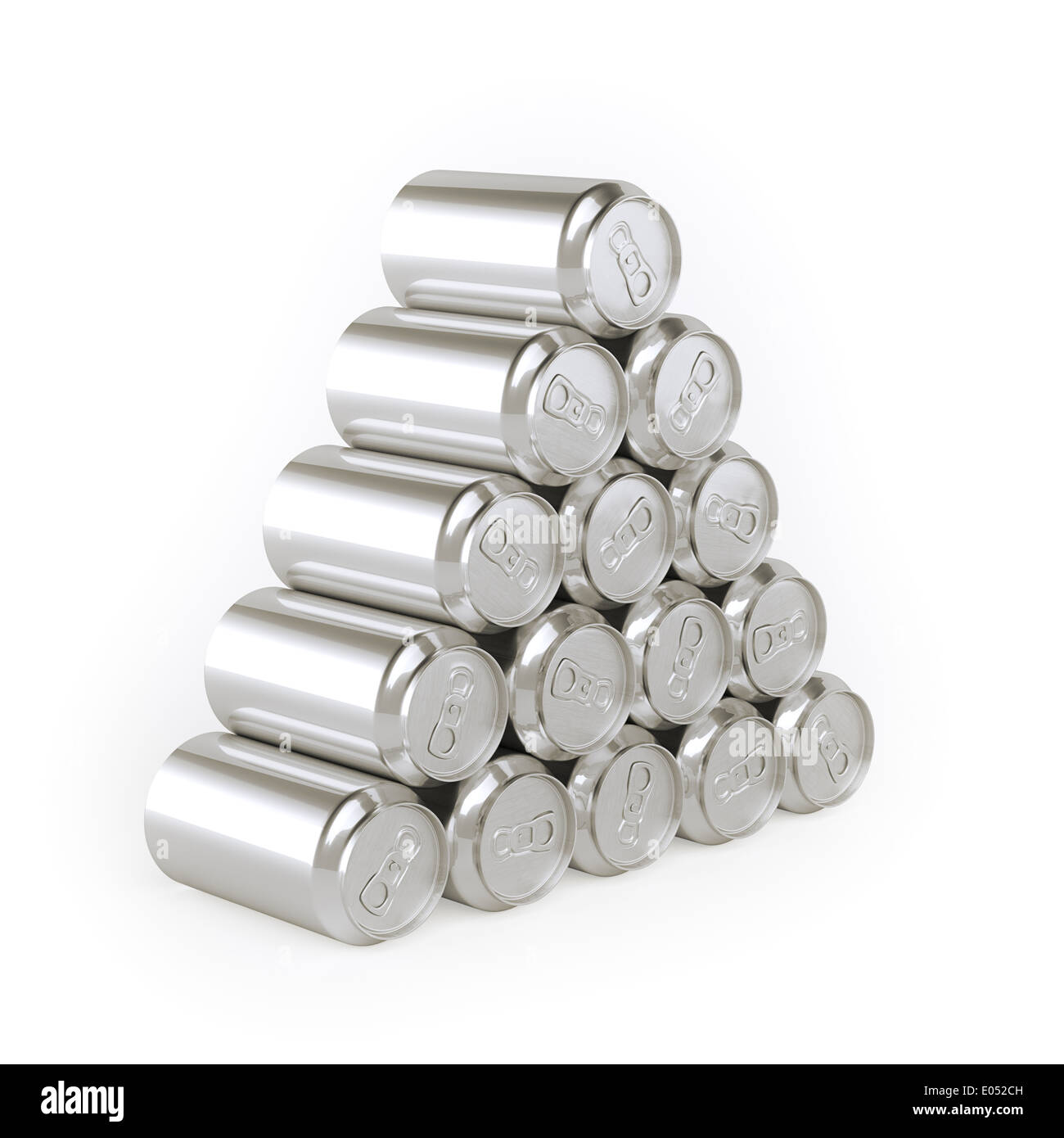 Pyramid of cans (Tin-Plate Material) Picture For Advertising (Isolated ...