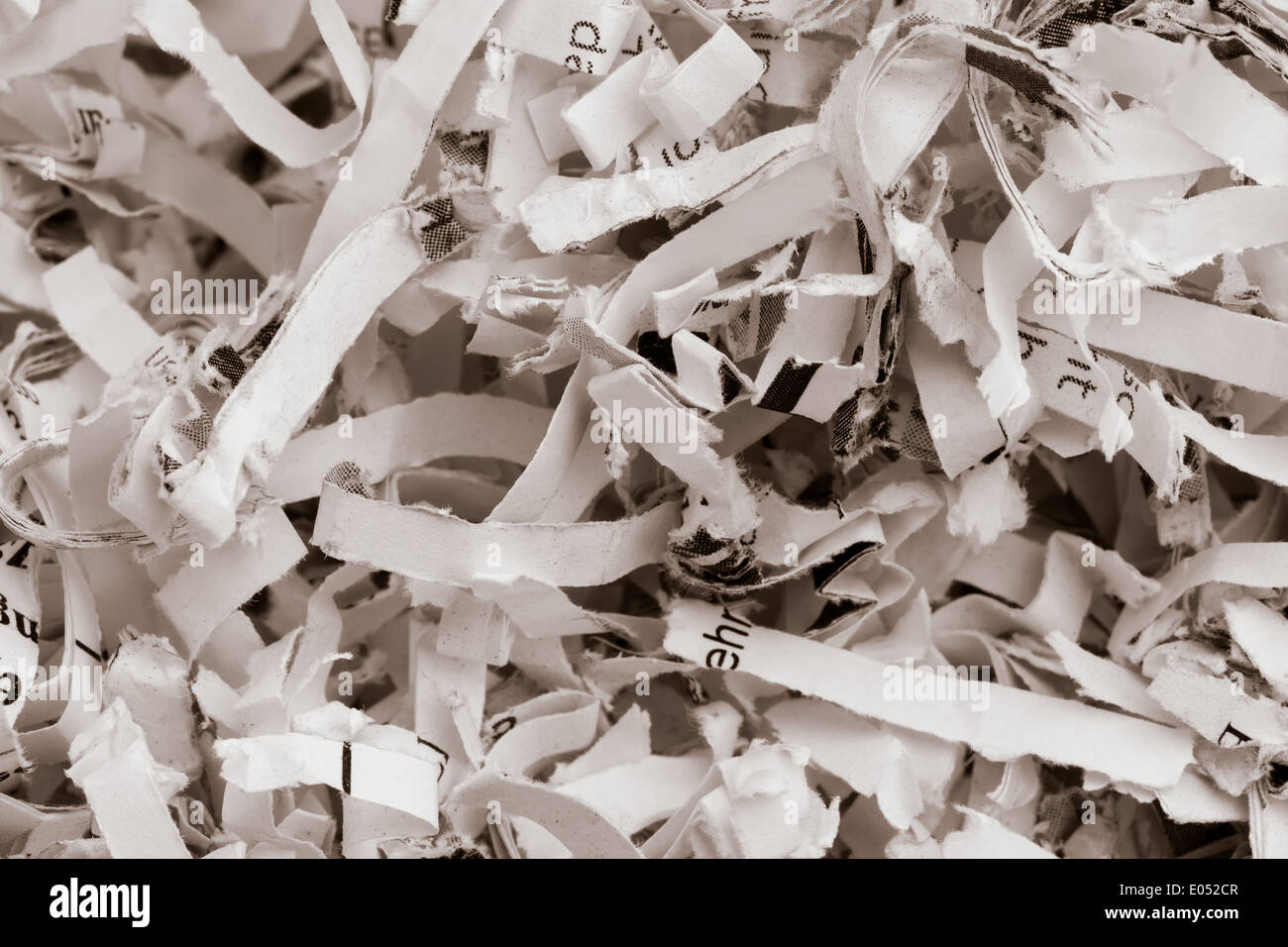 Paper shred, symbolic photo for data destruction, documentation and old ...