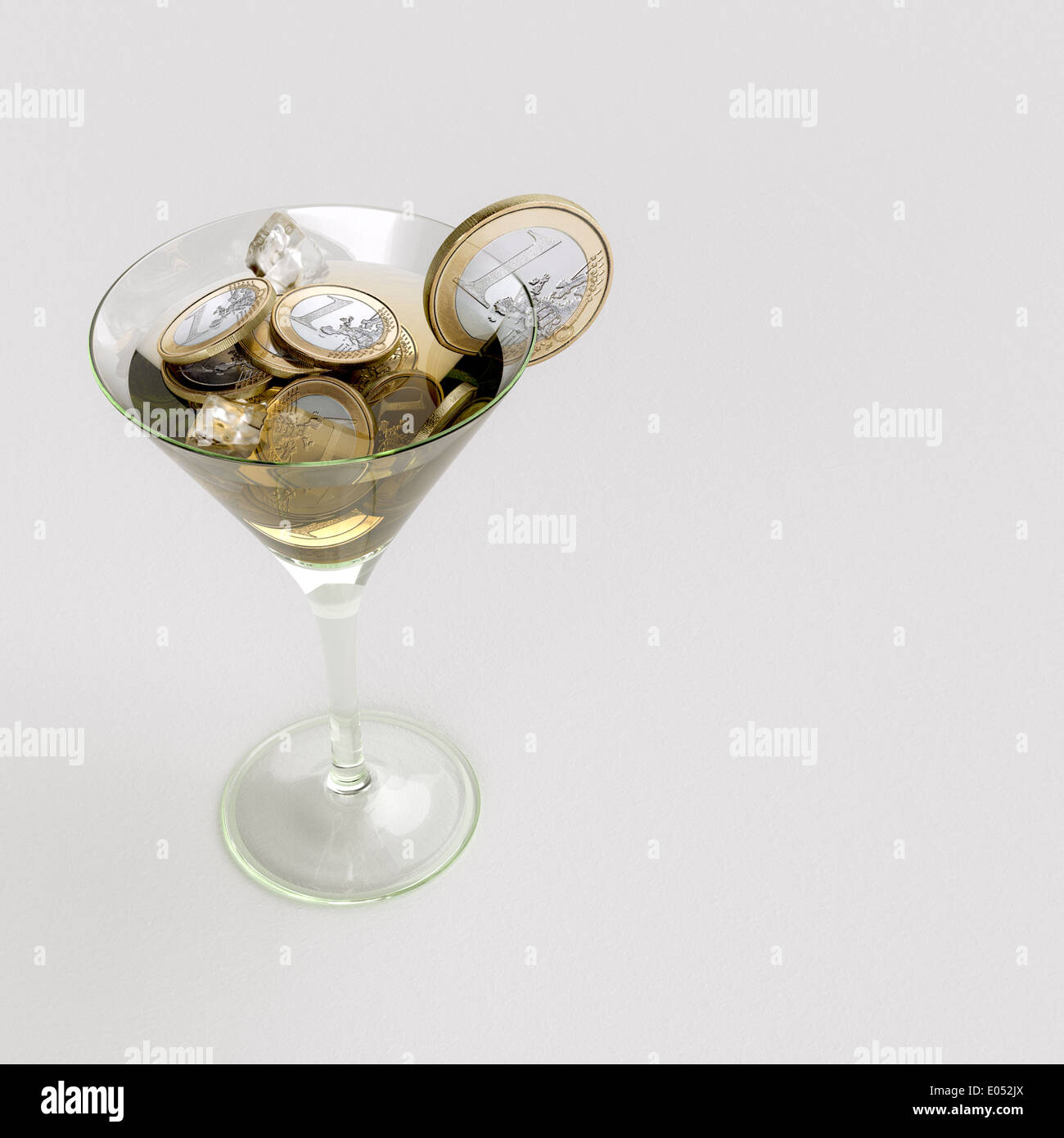 Metaphoric Business Cocktail Created Out Of Euro Coins Stock Photo - Alamy