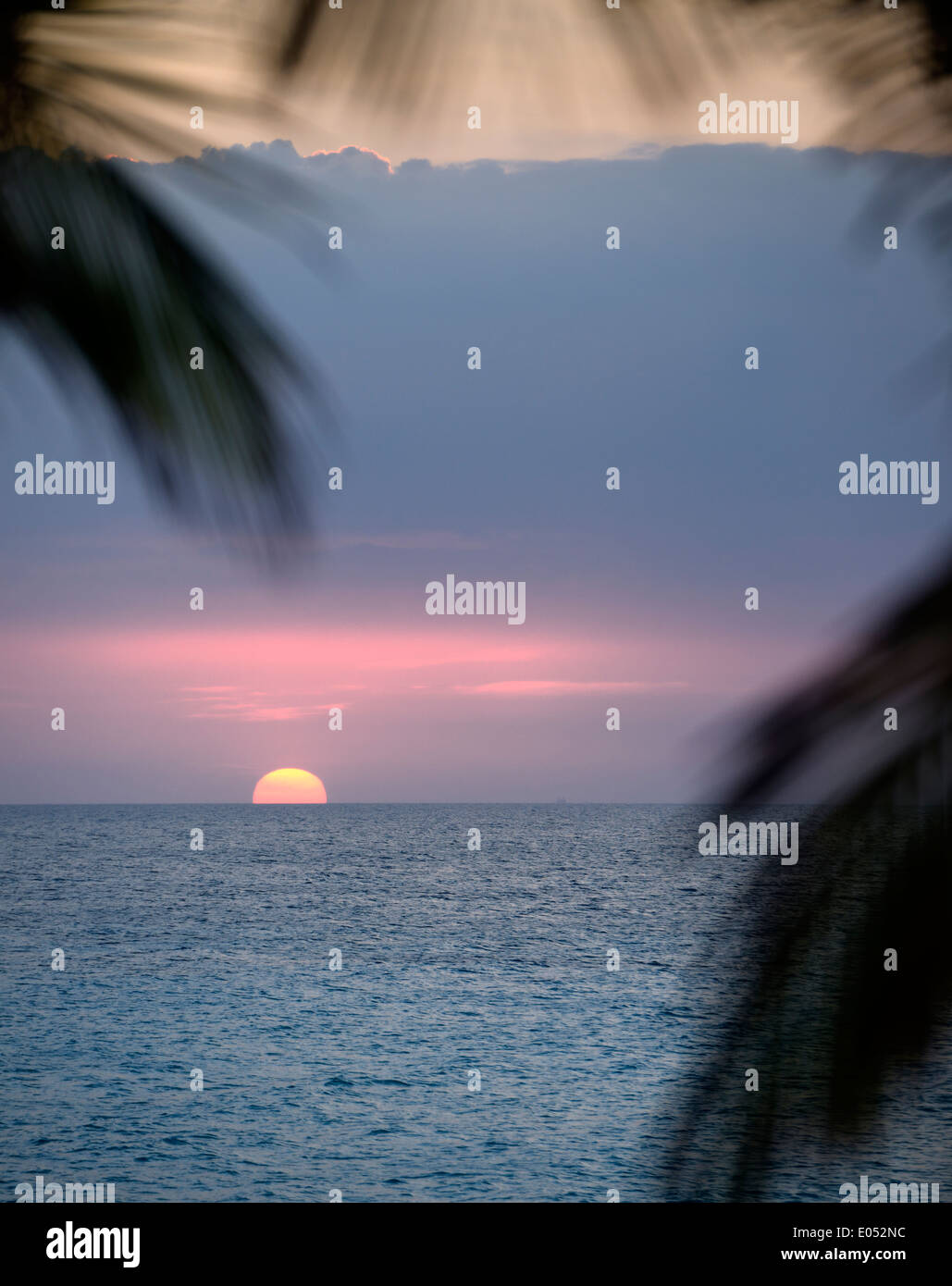 Pink cloud sunset over ocean hi-res stock photography and images - Alamy