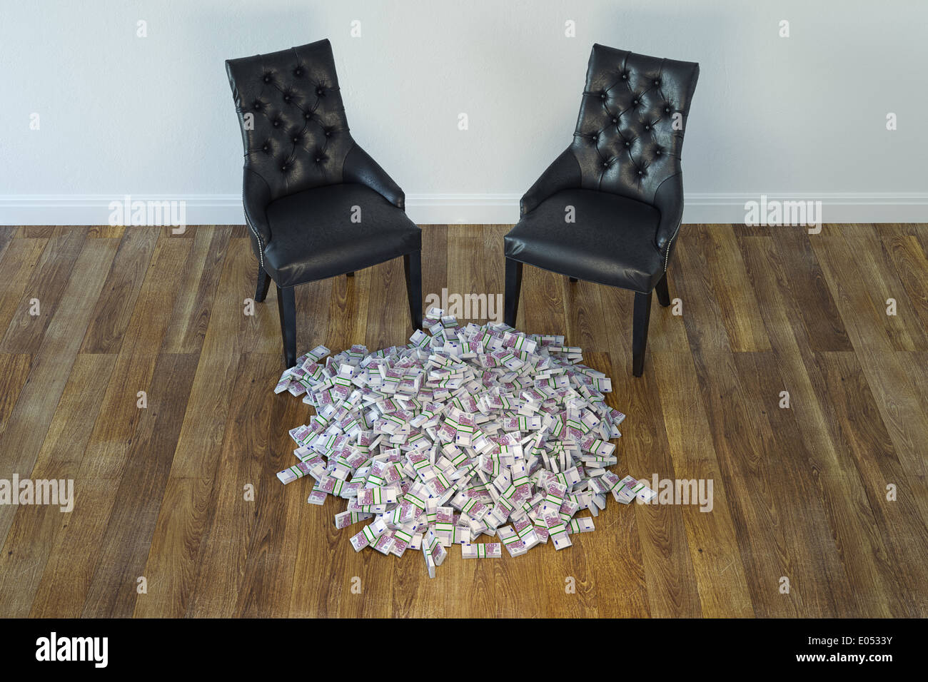 Empty leather chair money hi-res stock photography and images - Alamy