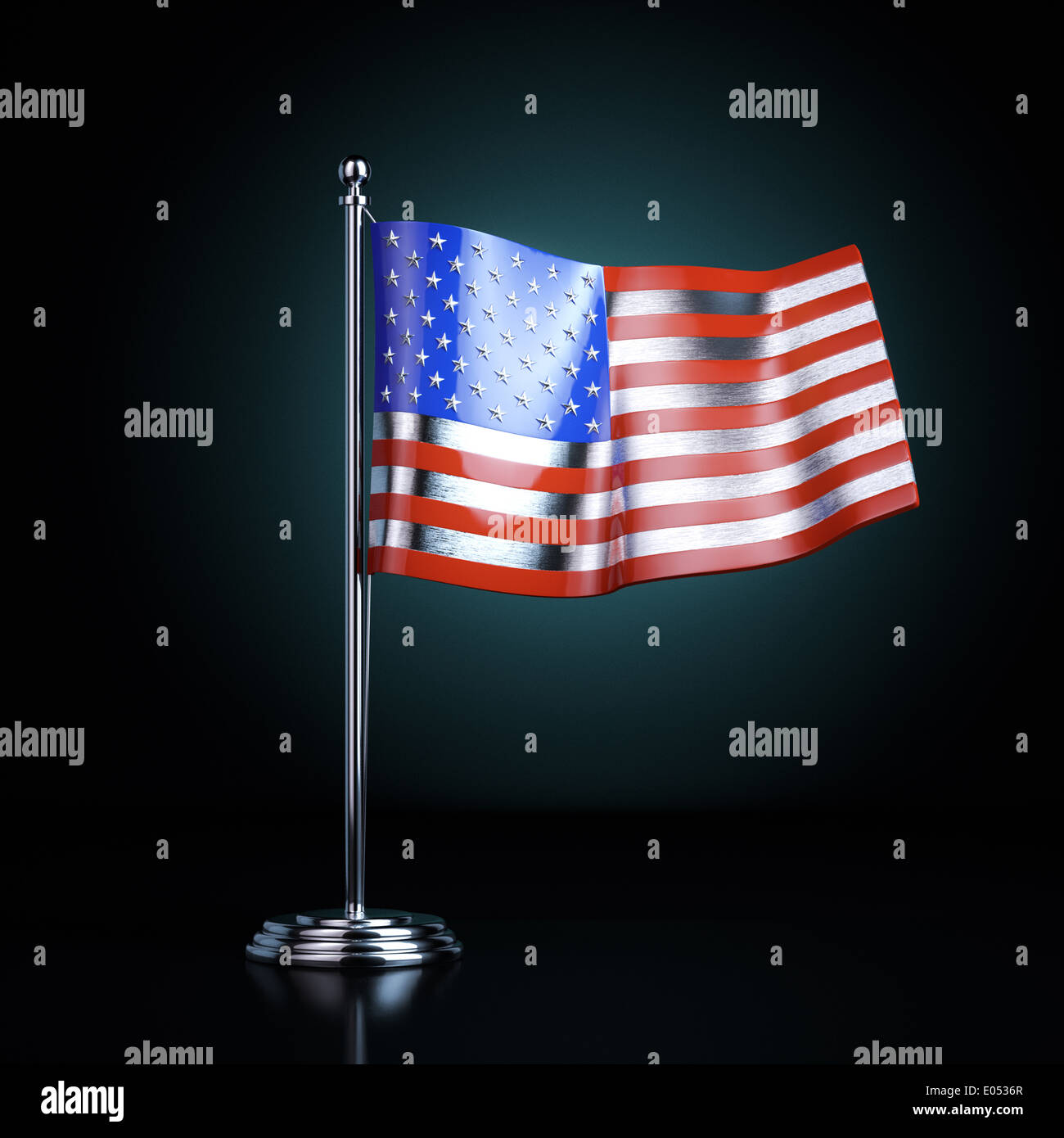 American flag 3d illustration Stock Photo - Alamy