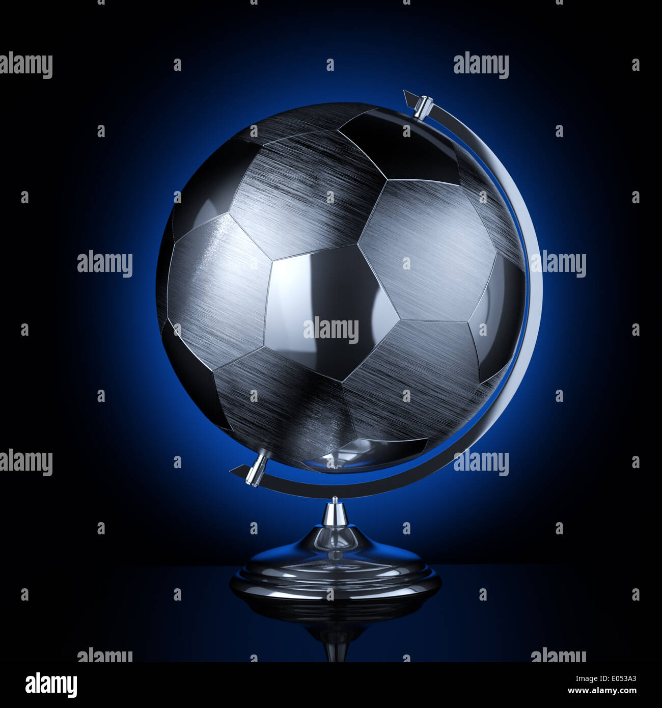 stainless steel globe of the soccer tournament Stock Photo - Alamy
