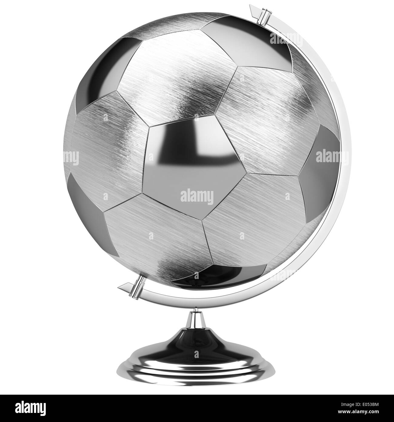 stainless steel globe of the soccer tournament Stock Photo - Alamy