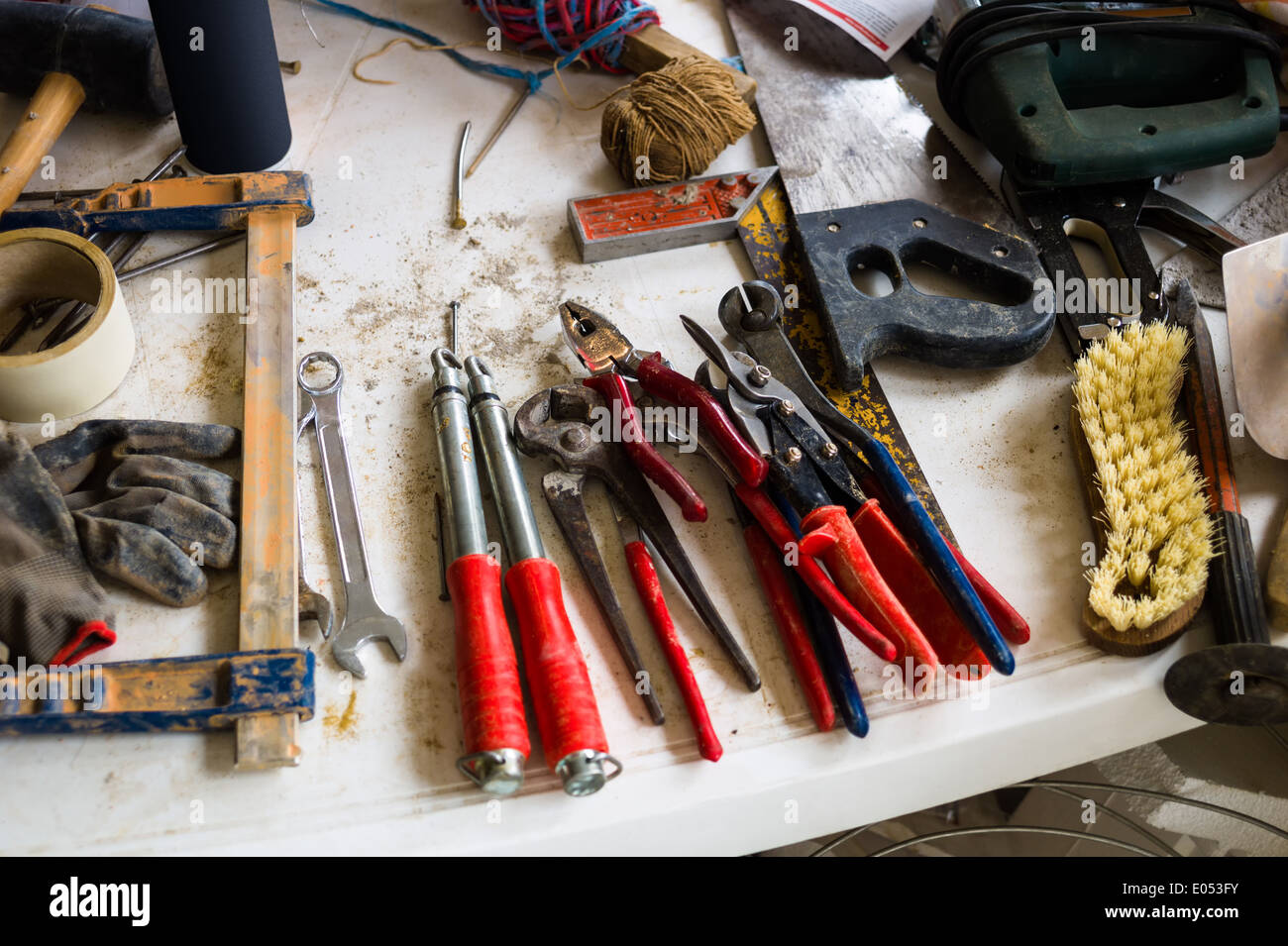 The new building of a company building. Tools of the construction ...