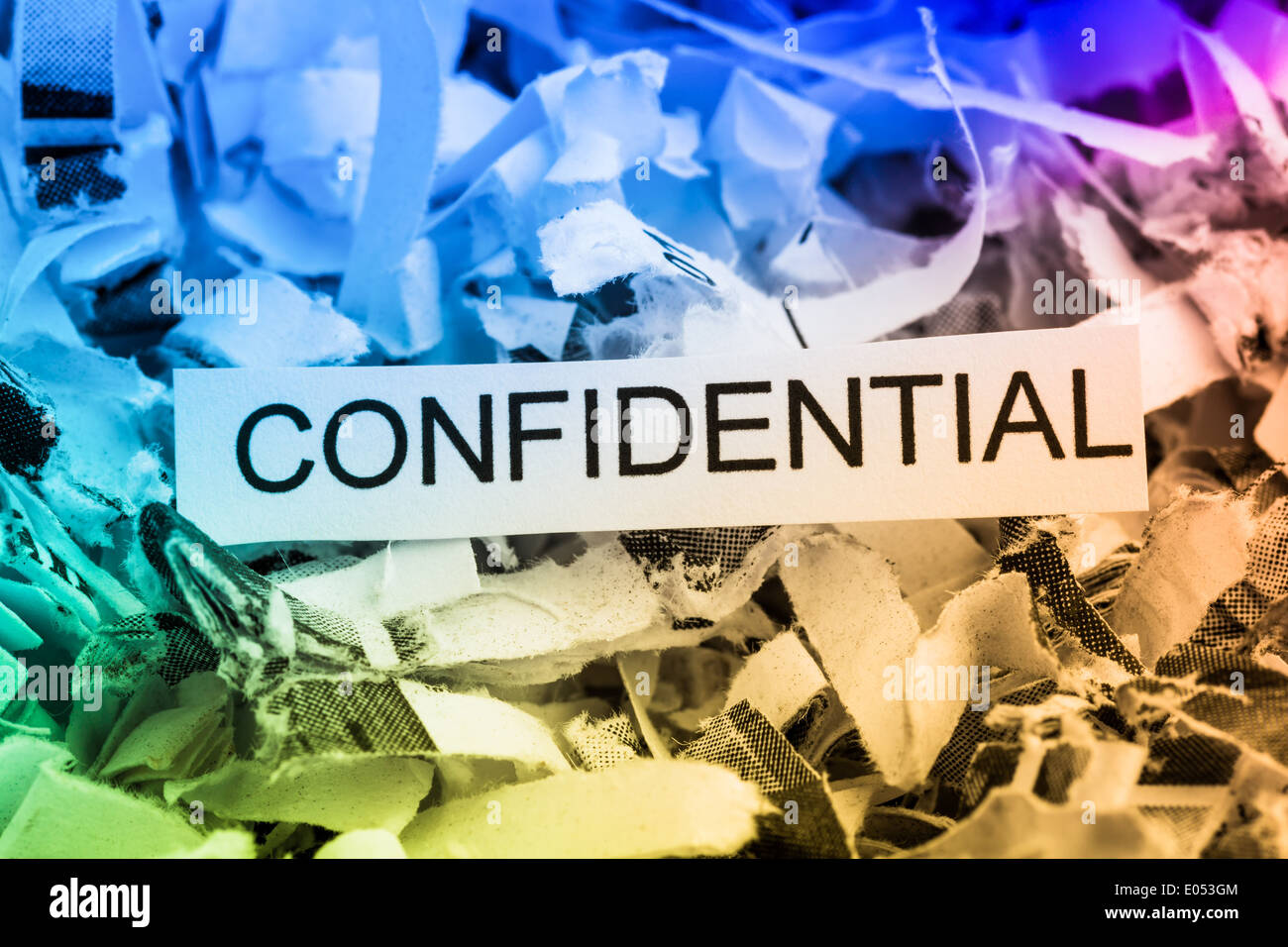 Paper shred with the headword confidential hi-res stock photography and ...
