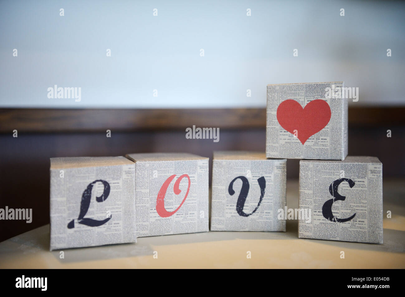 Stock photo of blocks spelling love Stock Photo - Alamy