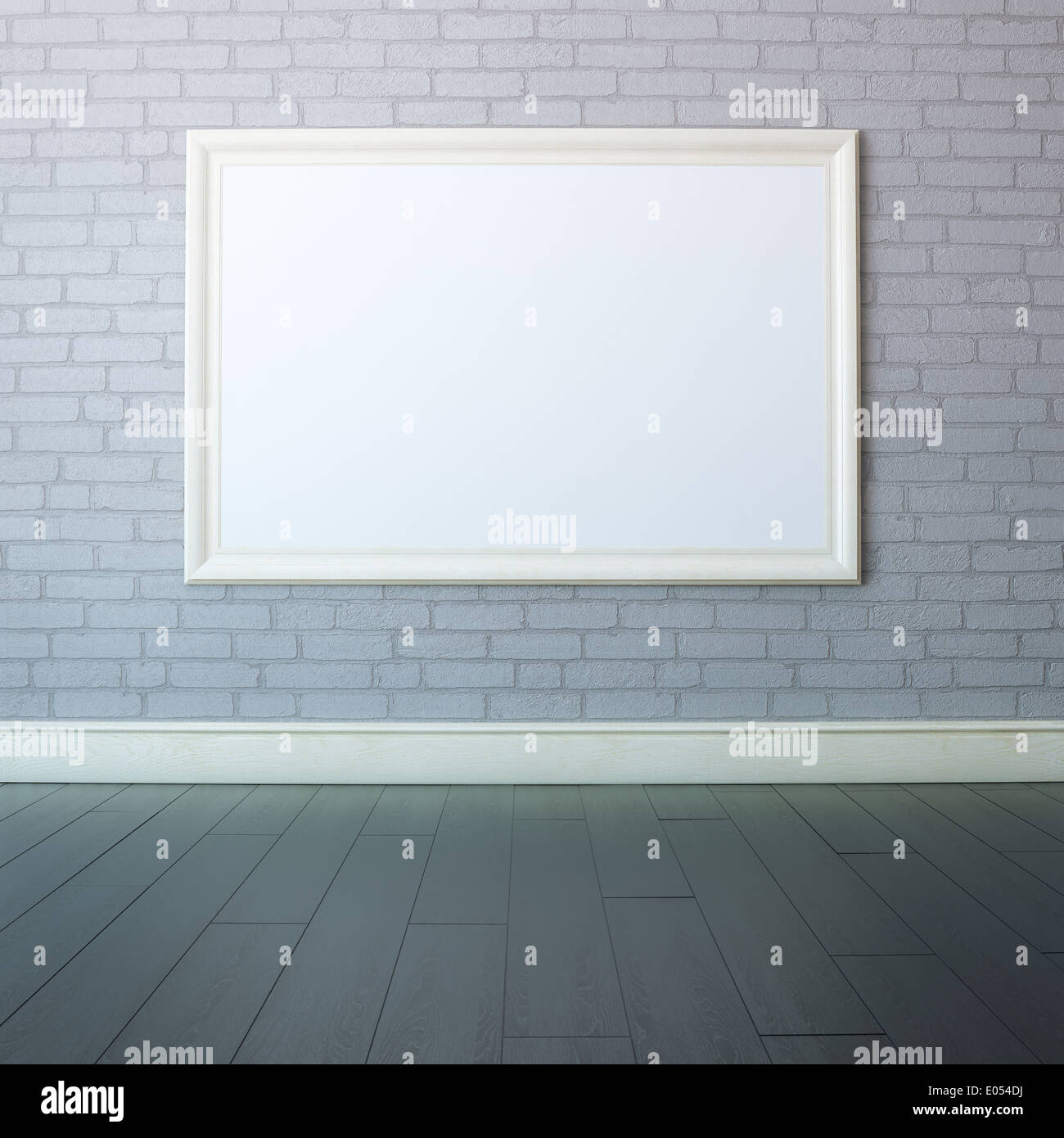 Gallery Interior With Big Empty Frame Stock Photo - Alamy